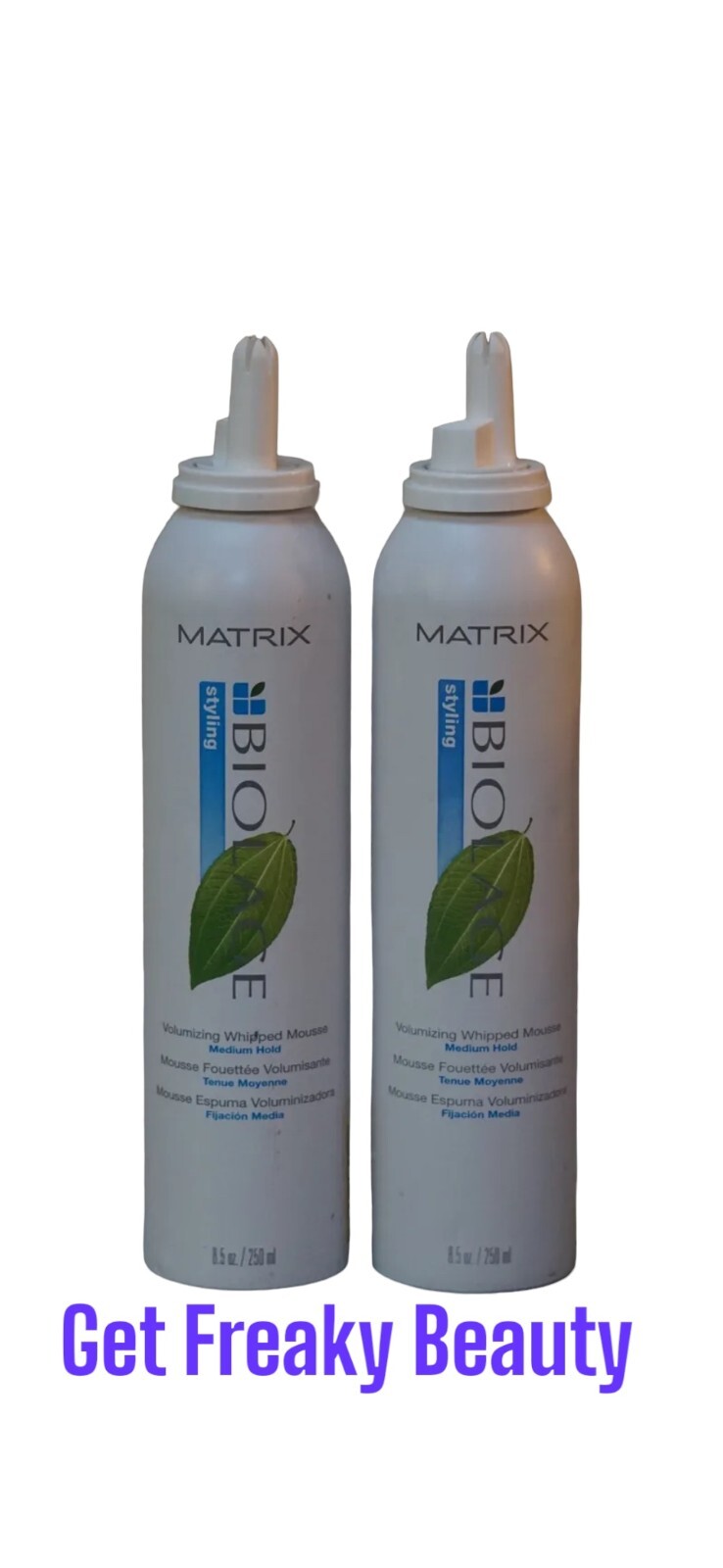 2 PACK. 8.5 oz. Matrix Biolage Volumizing Whipped Mousse. 250ml. FREE ...