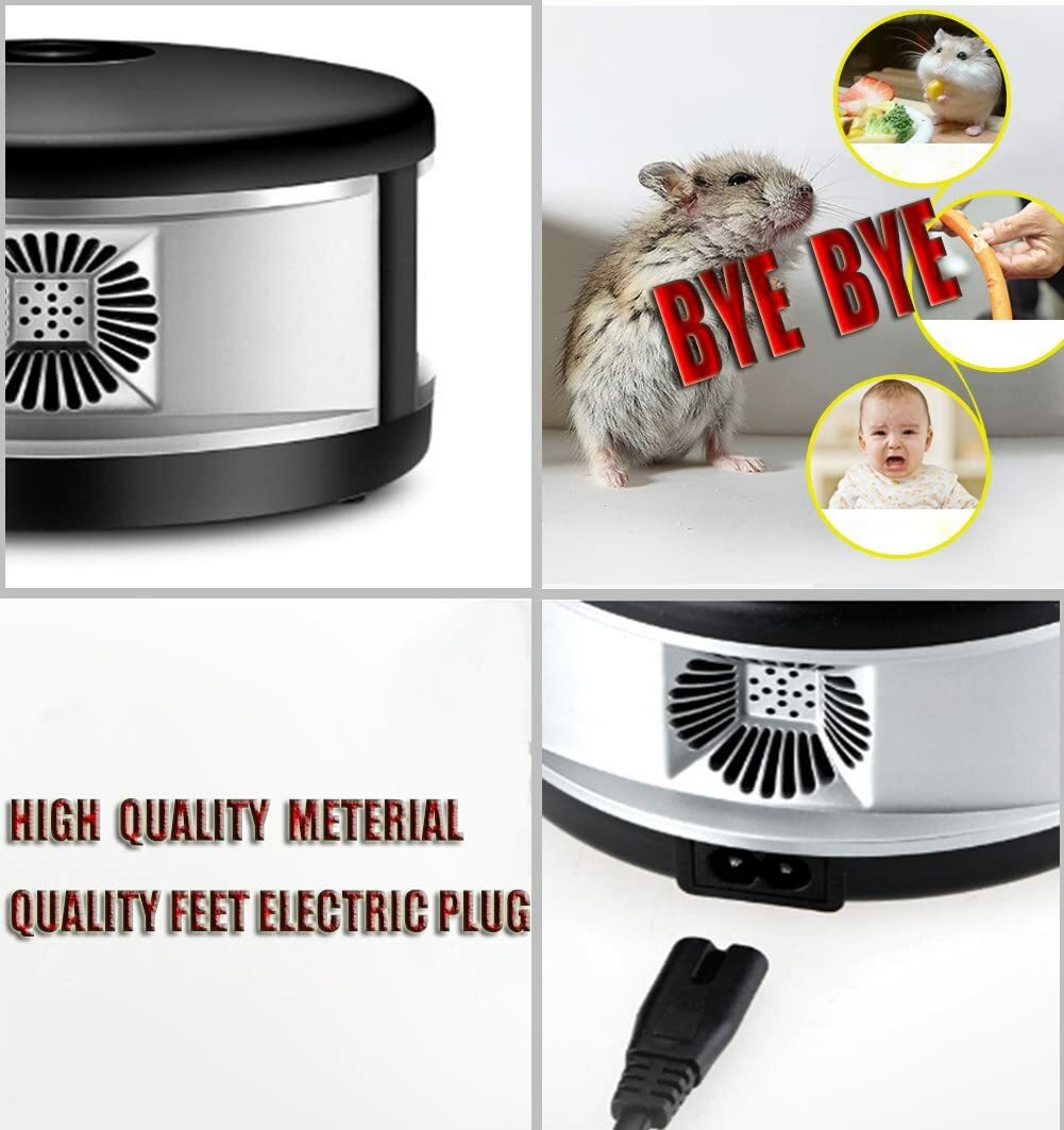 New 2024 Ultrasonic Pest Repeller Control Electronic Repellent Mice Rat ...