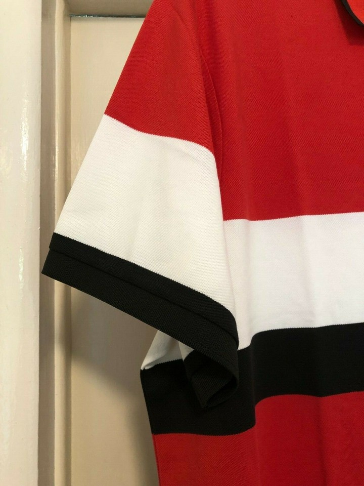 XXL POLO RALPH LAUREN PWING SHIELD PATCH RUGBY RED BLACK WHITE PRL POLO ...