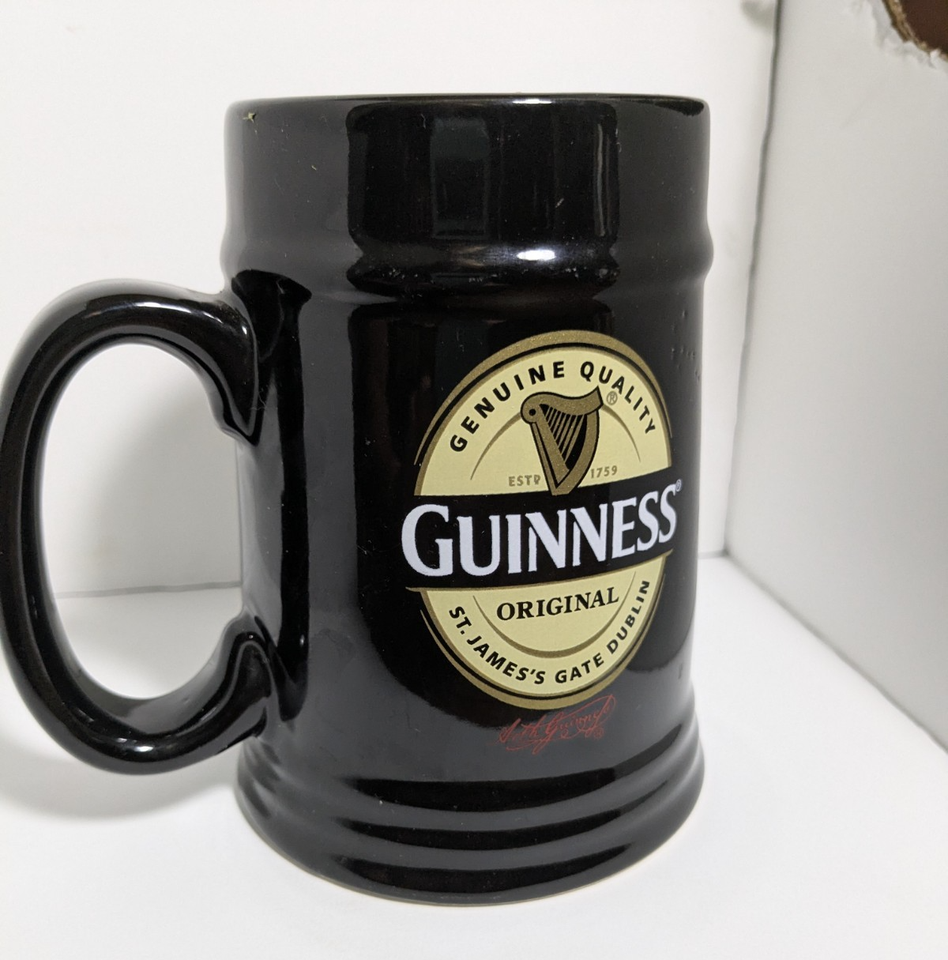 Guinness Beer Stein (Black) With Guinness Original Logo 16o Signature ...