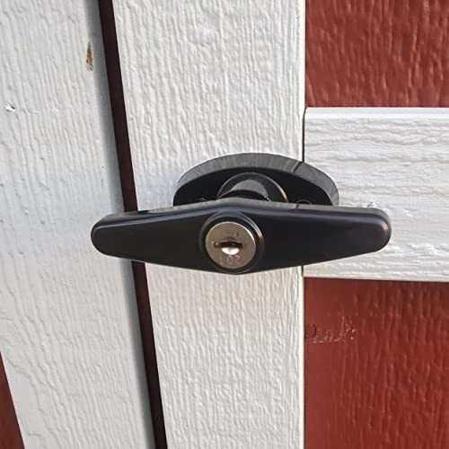 Shed Door Thandle Lock Kit Longer 51/2" Stem Includes 2 Keys 2 Screws ...