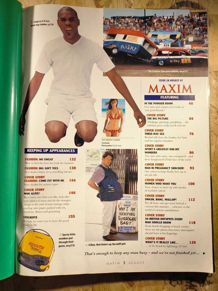 Maxim Magazine August 1997 (856) Tyra Banks | eBay