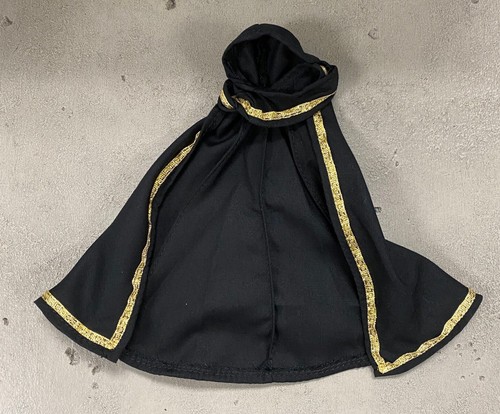 KC-C-BKAD: 1/12 Wired black Hooded cape with gold trim for McFarlane ...