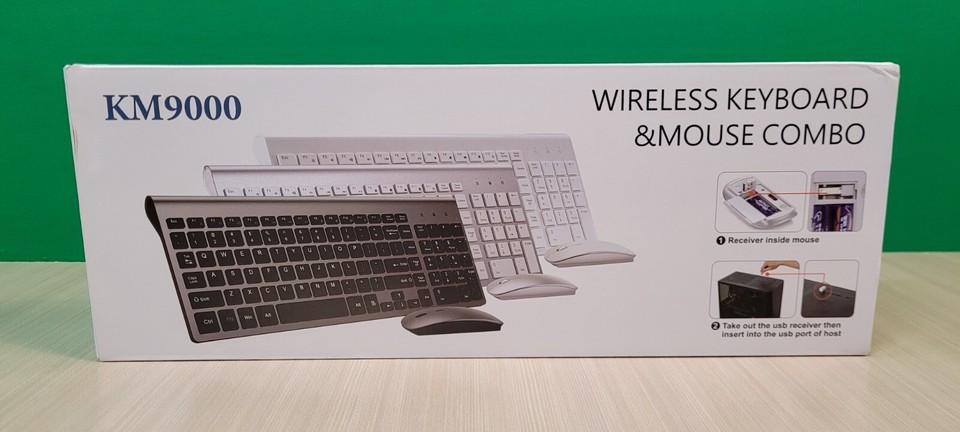 Topmate KM9000 Ultra Slim Wireless Keyboard and Mouse Combo White ...
