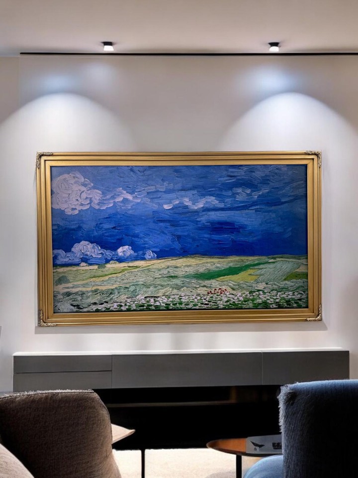 55 Inch Hisense Canvas TV Ornate frame,Antique Gold finish, Canvas TV ...