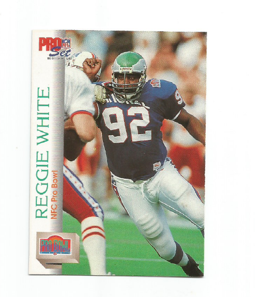 REGGIE WHITE (Philadelphia Eagles) 1992 PRO SET NFC PRO BOWL CARD #427 ...