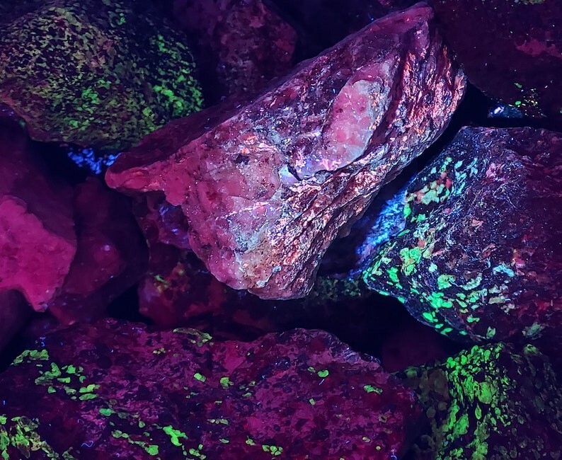 8ozs Lot Franklin SH NJ Longwave Fluorescent Rocks Minerals Willemite ...