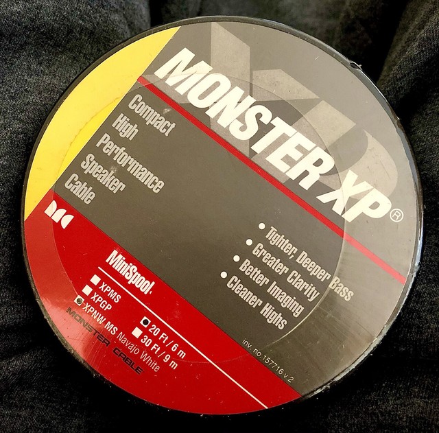 Monster XP Compact High Performance Speaker Cable MINISPOOL XPMS 20ft ...