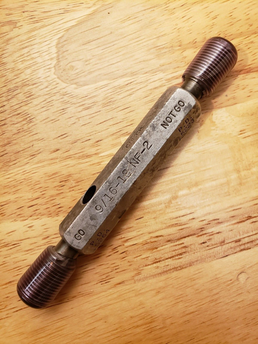9/16" - 18 NF - 2A Thread SET Plug Gage - Go, No Go - GO .5264, NOGO ...