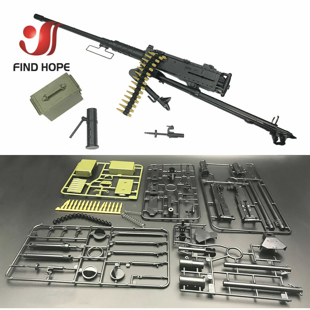 1:6 Scale Browning M2 MACHINE GUN Model Military US Army Assembly Toy ...