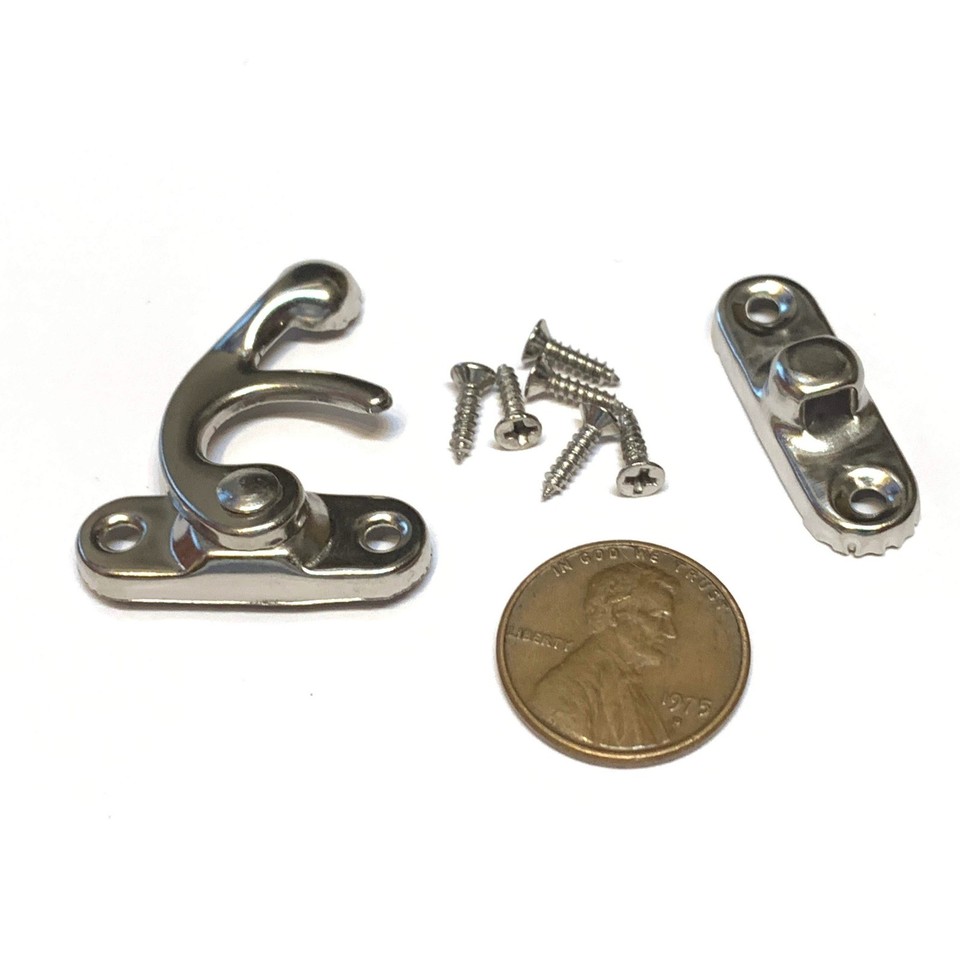 30 Sets BXR Brand Silver latch hook Hinge small wood box Catch Fastener ...