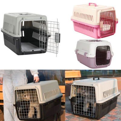 Large Cat Transporter Carrier Puppy Portable Pet Cage Box Travel Crate ...