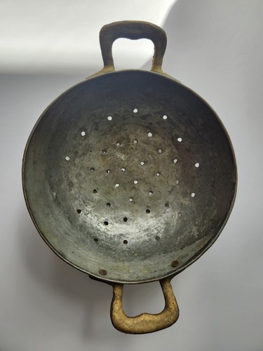 Antique Copper Berry Colander Vintage Strainer With Brass Handles | eBay