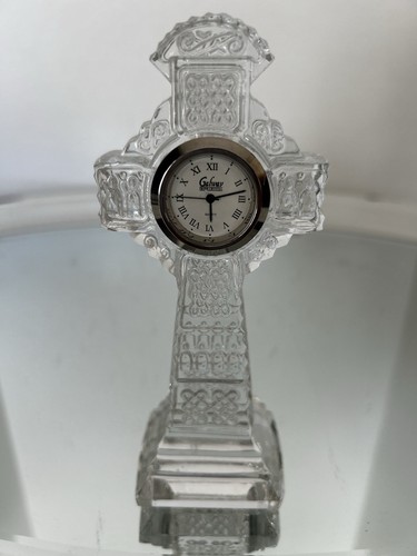 Galway Irish Crystal Celtic Cross with Clock 6” High | eBay