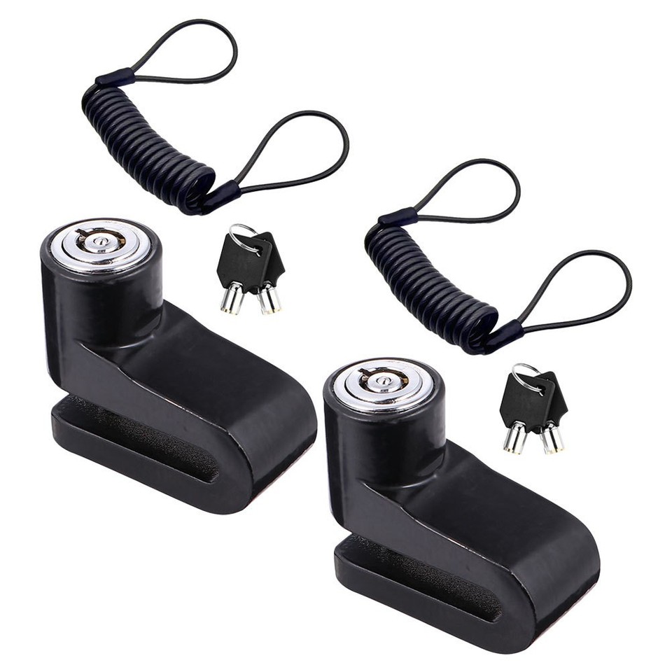 2 Pcs Disk Brake Lock Bike Locks Heavy Duty Anti Theft Disc Alarm ...