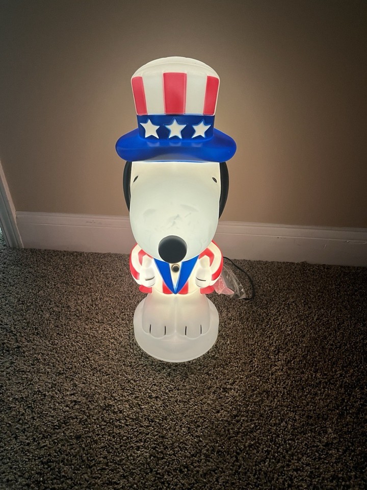 Patriotic 23 inch Snoopy Americana Blow Mold July 4th Plug-In ...
