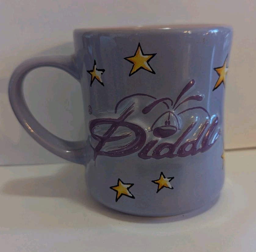 Diddl Mouse Light Purple Ceramic 3d Cup Mug Raised Characters | eBay
