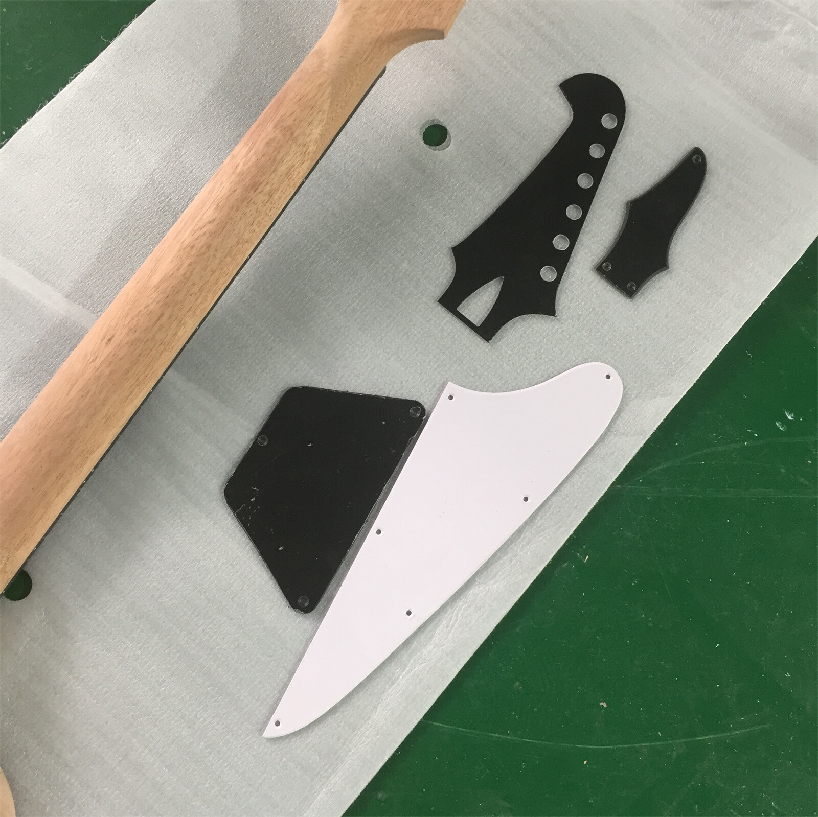 Unfinished Natural Solid Body Electric Guitar Body&Neck Mini H Pickup ...