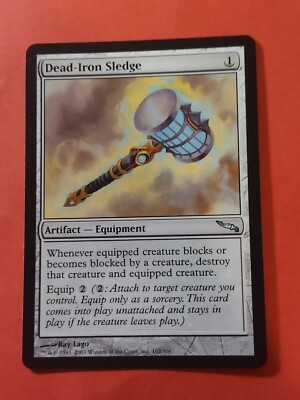 2003 Magic The Gathering Mirrodin #162 Dead-Iron Sledge, UC, NF, Arti ...