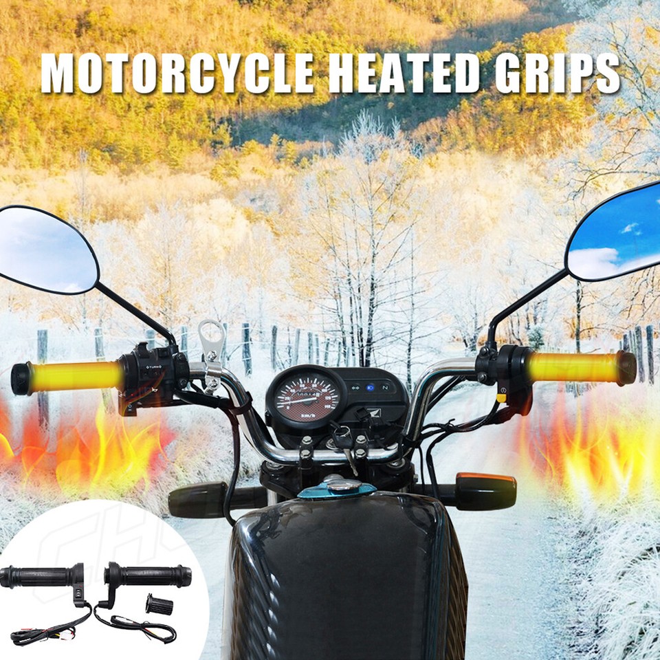 Warm Grip Electric Hand Heated Grips Handlebar Warmer Motorcycle ATV ...