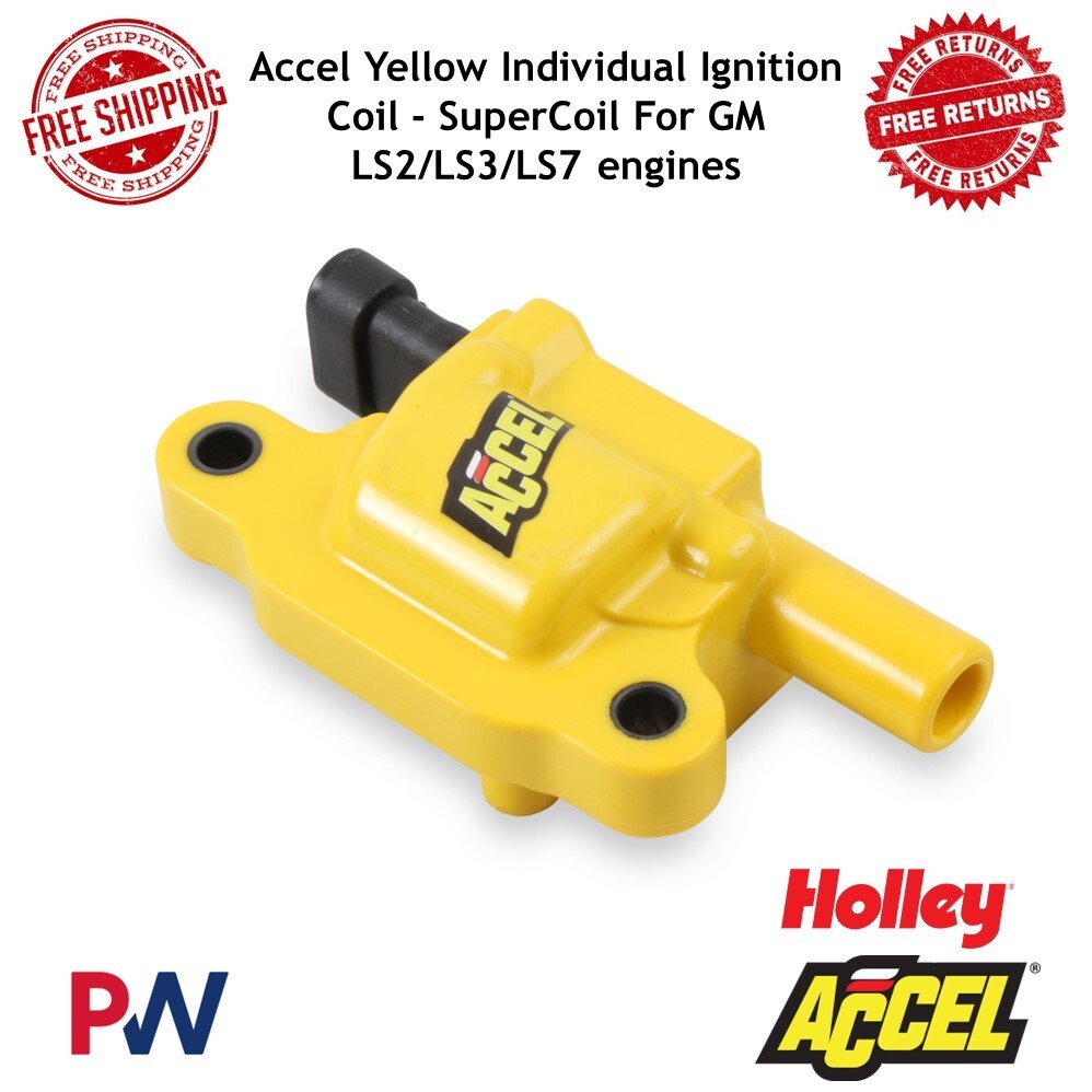 Accel Yellow Individual Ignition Coil - SuperCoil For GM LS2/LS3/LS7 ...