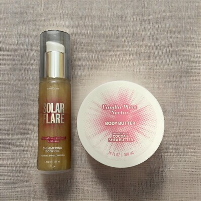 🔥Solar Flare Shimmering Body Oil Carmel Dreams & Body Butter Vanilla ...