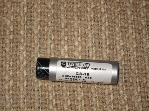 New WELDON High Speed Steel Countersink Bit # CS-18, 3/16"-17/32" cut ...