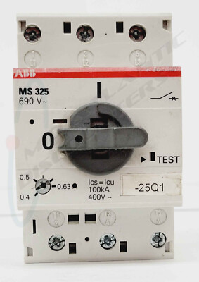 ABB MS325-0.63 Manual Motor Start 0.40 - 0.63A 690V Used | eBay