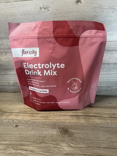 FlavCity Electrolytes Drink Mix Raspberry Lychee 28 Stick Packs ...