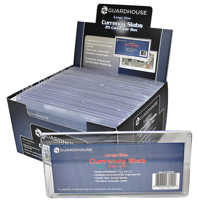 Guardhouse LARGE USA Currency Slab Holder Case Protector -Large Bills ...