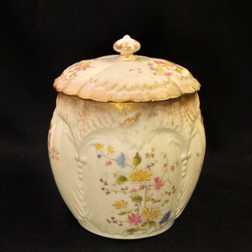 Limoges MR Martial Redon Biscuit Jar Hand Painted Florals w/Gold 1891-1896 HTF | eBay