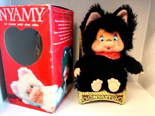 Excellent Condition Rare NYAMY Nyami Monchhichi Plush Cat Vintage | eBay