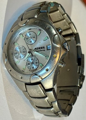 Fossil Blue Speedway Titanium Mens Chronograph Watch Runs TI-5062 | eBay