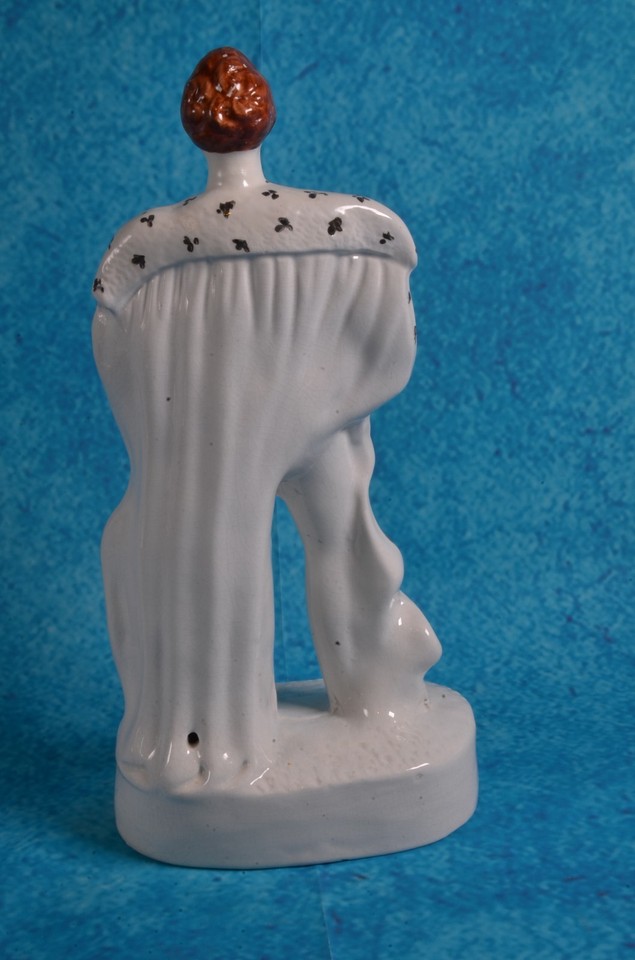 SUPERB MID 19TH CENTURY STAFFORDSHIRE FIGURE: A FINE STANDING PRINCE ...