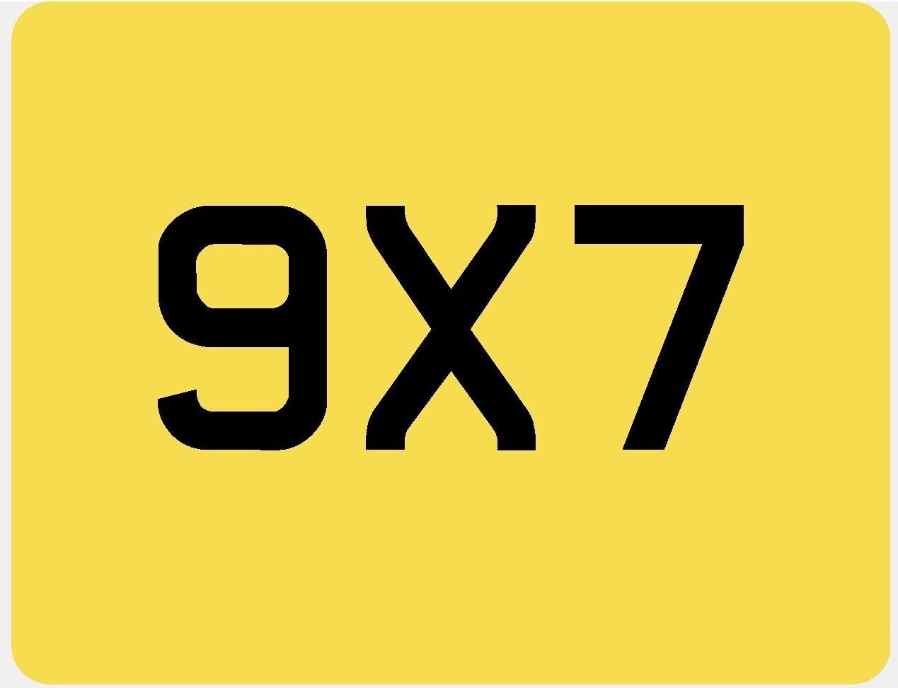 BLANK NUMBER PLATE YELLOW REAR CAR VAN TAXI BIKE TRAILER 9" X 7" - 229 ...