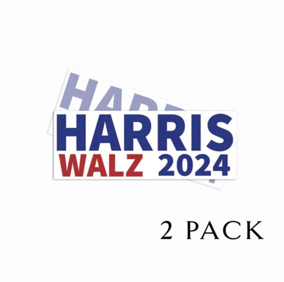 Kamala Harris Tim Walz Let's Win This 2024 Bumper Sticker 2 pack Choose ...