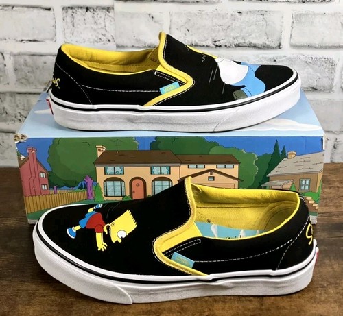 Vans x The Simpsons Slip On Homer & Bart RARE Limited Edition Men's 10 ...