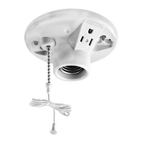 Leviton 9726-C One-Piece Glazed Porcelain Outlet Box Mount ...