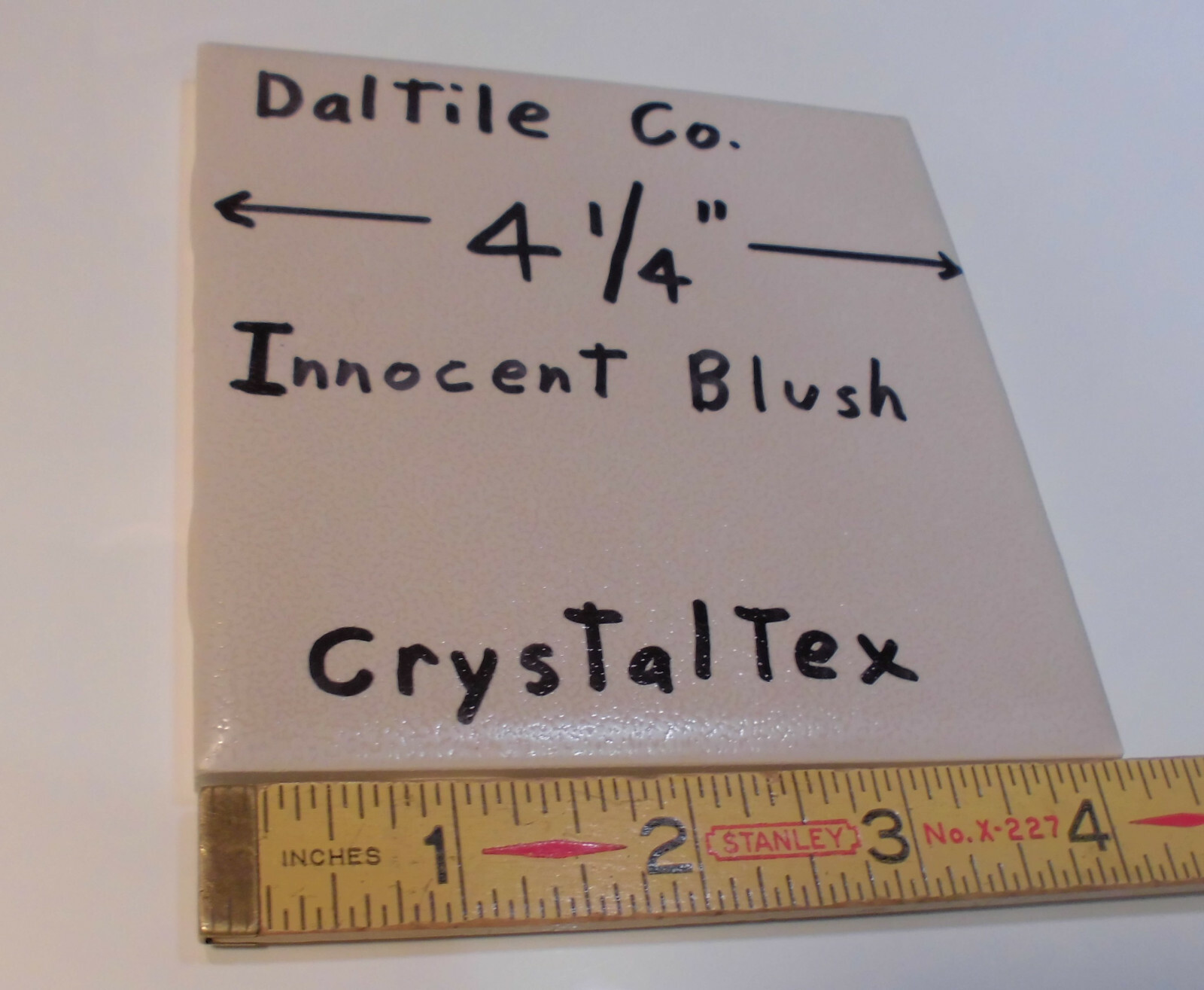 1 pc. *Innocent Blush #K163* Ceramic Tile by Daltile 4-1/4" Crystaltex NOS Mint | eBay