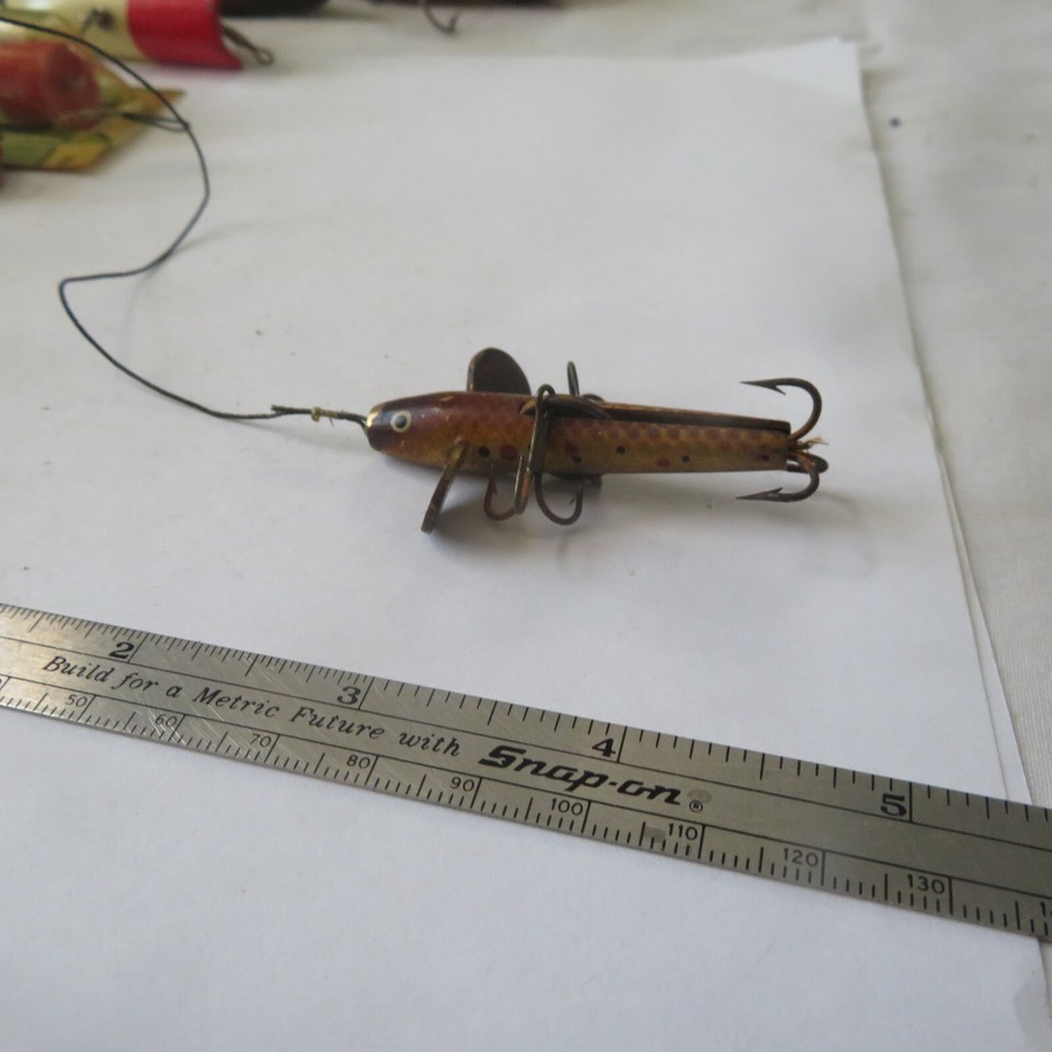 FISHING LURE DEVON 2" METAL RIGED SPINNING MINNOW GREEN | eBay