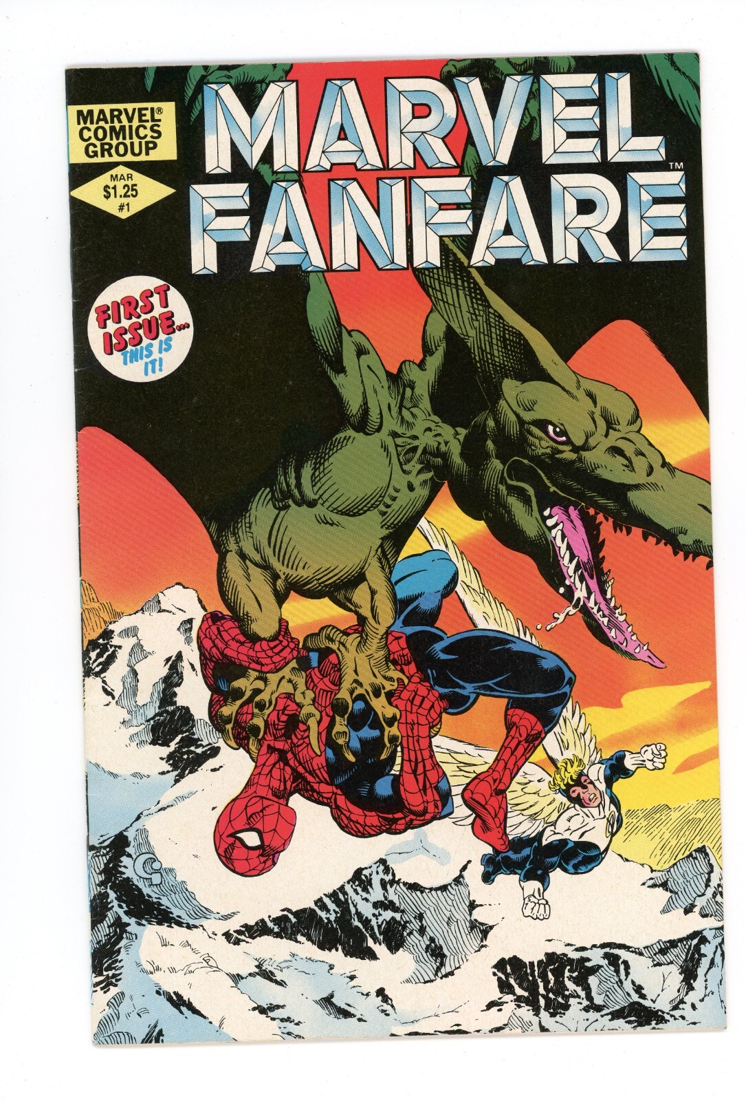 MARVEL FANFARE 4 Comics Spider-man Conan FF COVERs #1 2 3 4 1982 ...