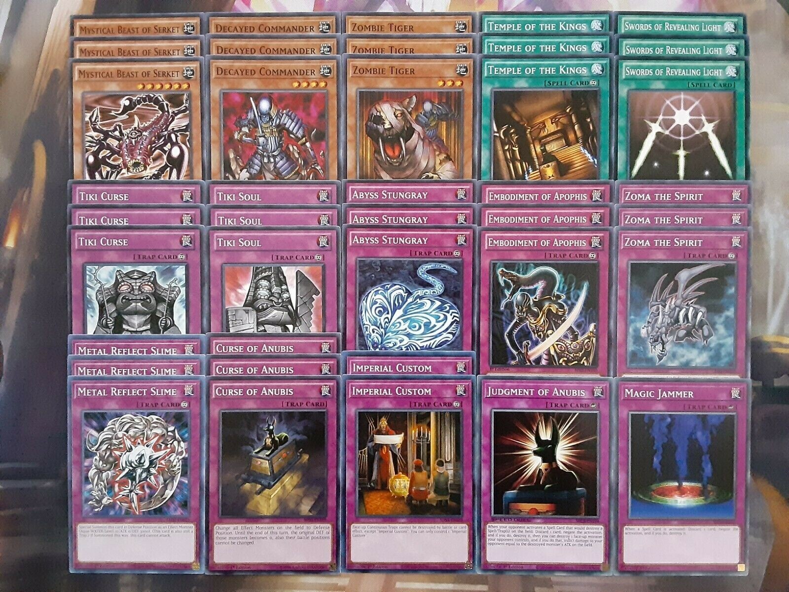 Yu-Gi-Oh Authentic Odion Deck Anime 40 Cards Embodiment of Apophis ...