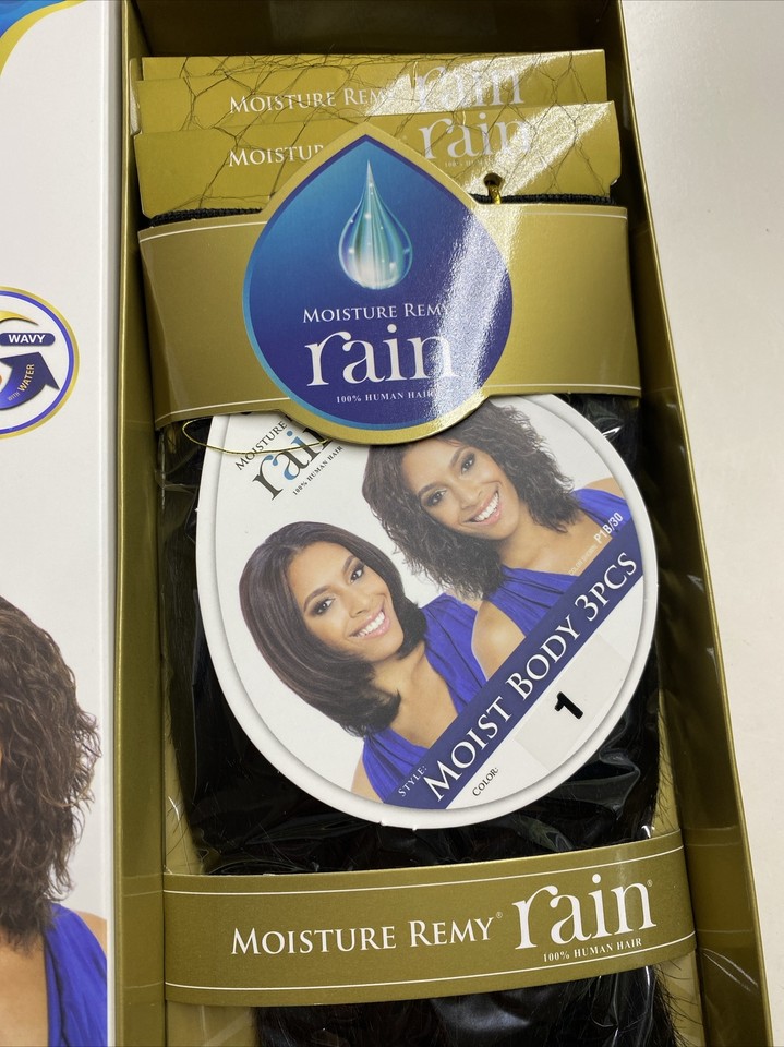 Moisture Remy Rain 100% Indian Human Hair WET & WAVY_MOIST_BODY_3PCS_#1 ...