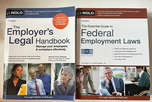 NOLO 2 Book Lot Federal Employment Laws Employer’s Legal Handbook ...