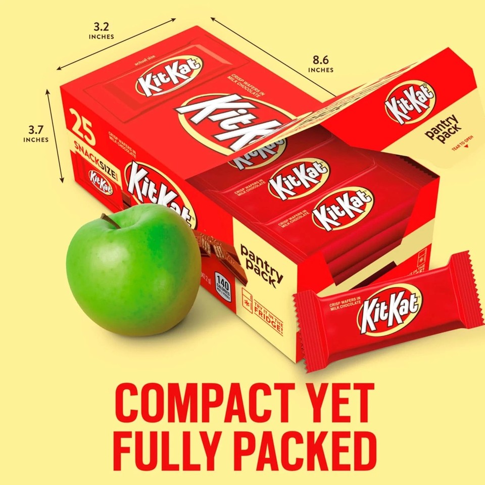 KIT KAT Milk Chocolate Wafer Snack Size, Candy Pantry Pack, 12.25 Oz ...