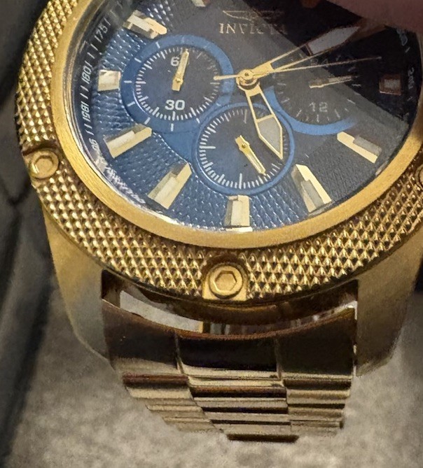 Invicta Watch Lot Black Gold Stainless Need Batteries COMES WITH 24 ...