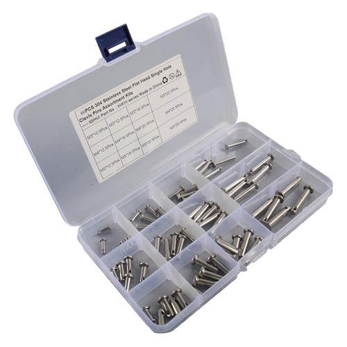 60 Pieces Clevis Pins Assortment Kit Positioning Pin for Machine ...