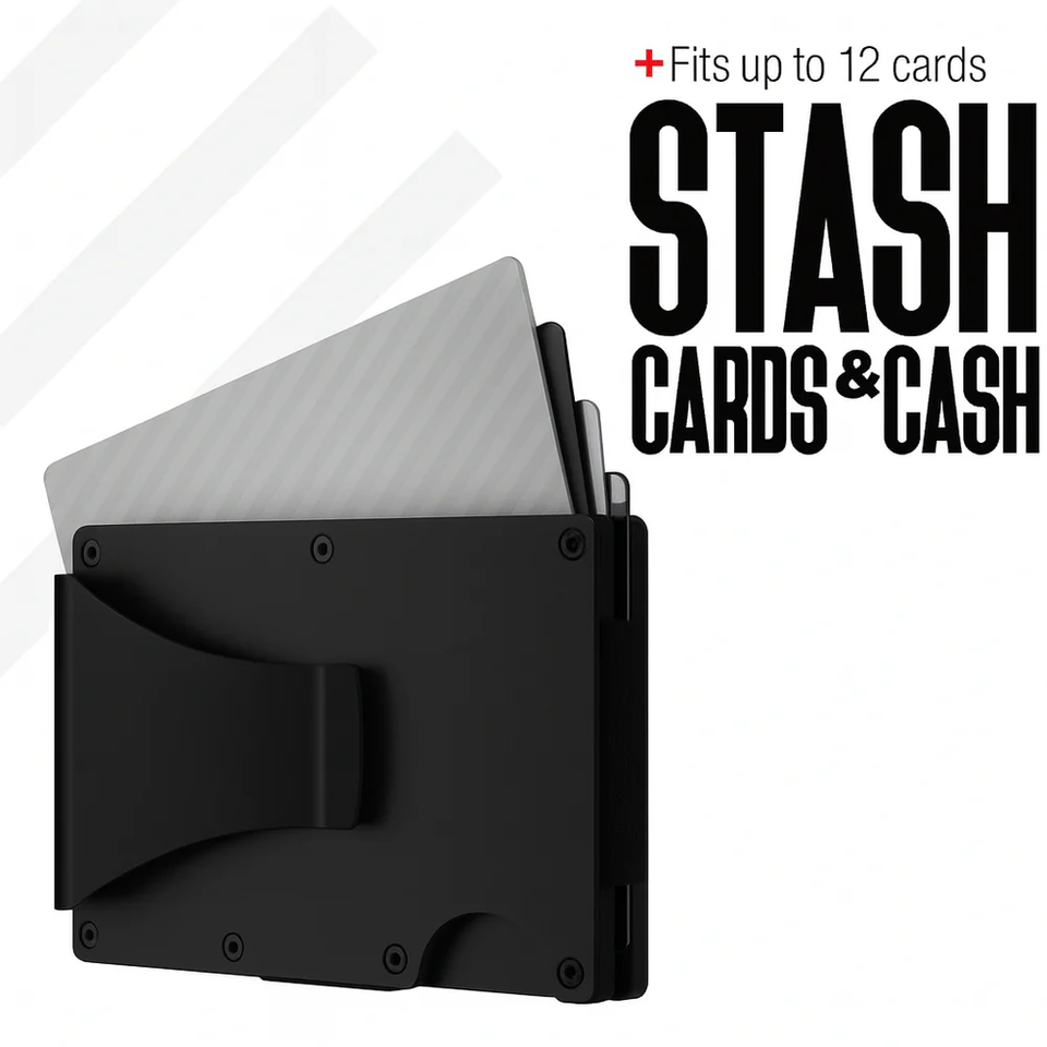 Ridge Style Minimalist RFID Blocking Wallet Black | eBay