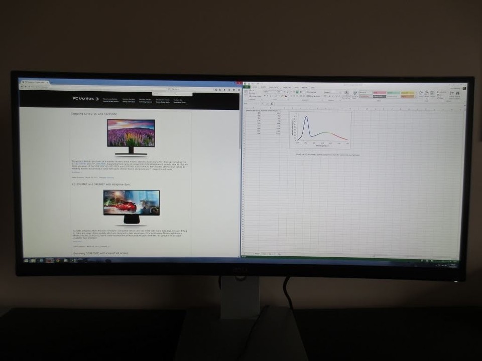 Dell UltraSharp 21:9 U3415W 34-Inch QHD Ultra Wide 1440p Curved LED-Lit ...