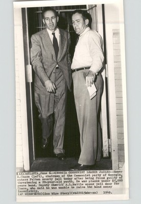 Communist Homer B Chase JAILED Violent Threats VINTAGE 1949 Press Photo ...